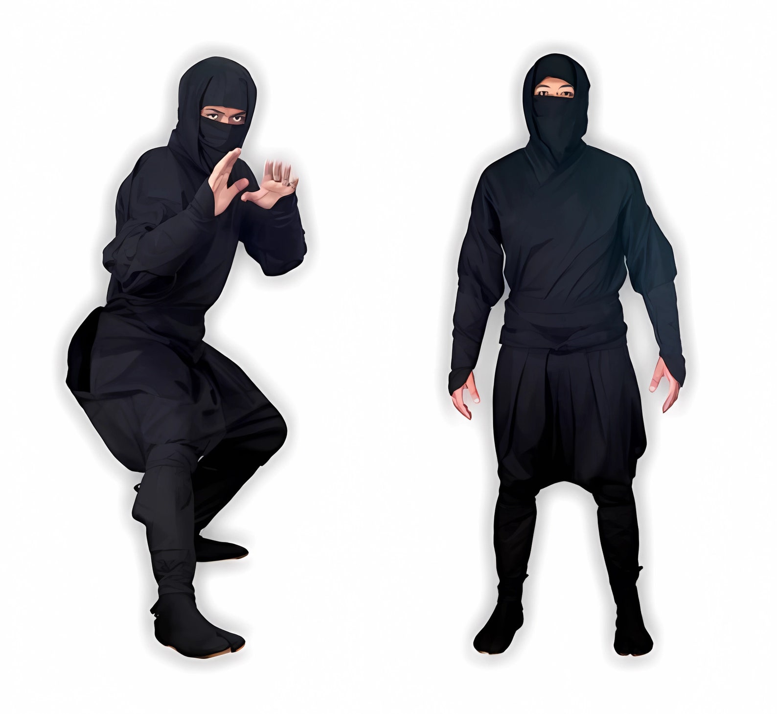 Ninja Dress Shinobi Shozoku - Authentic Japanese Ninja Suit Outfit ...