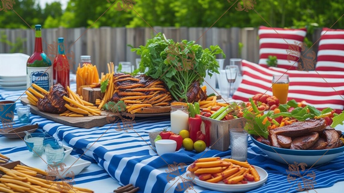 Summer BBQ Zoom Background Food Background, Vtuber Background, Funny ...