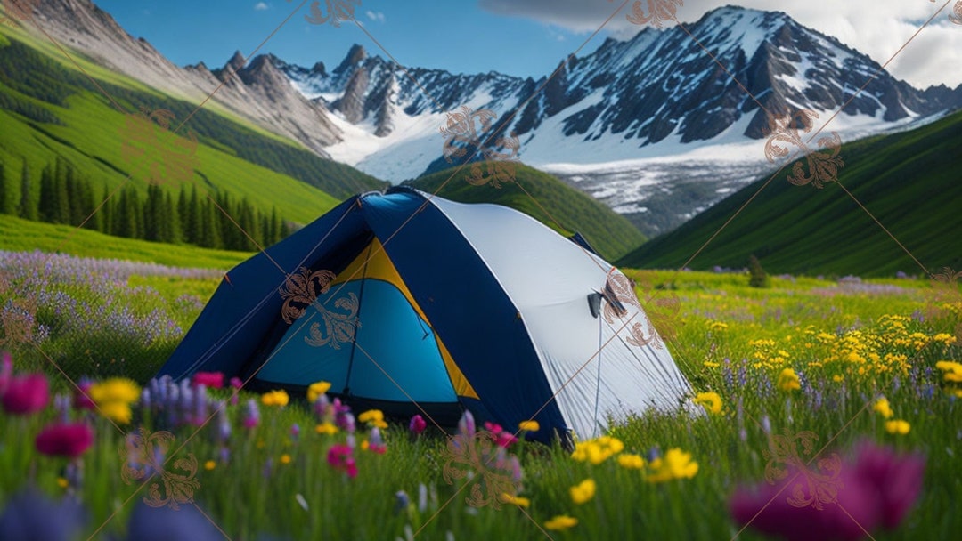 Buy Camping Zoom Background Realistic Outdoor Office Zoom Background ...