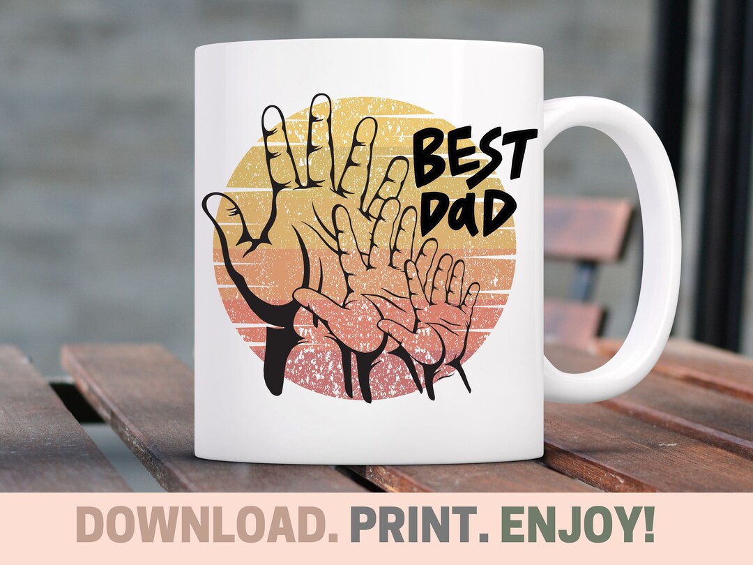 Dad Cup Sublimation Gifts Idea, Dad of 2 Mug, Dad Svg Files for Cricut ...