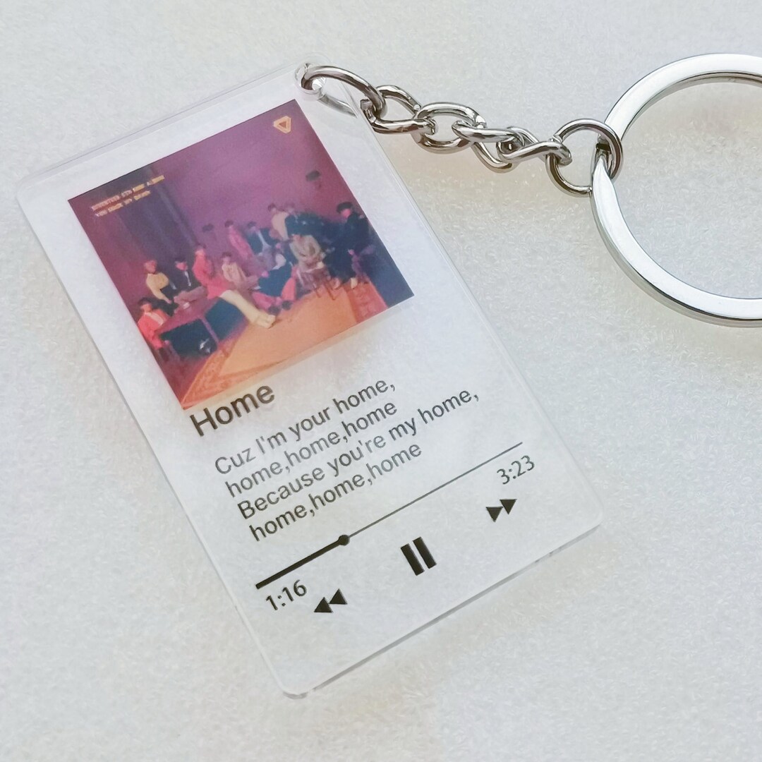 Restock SEVENTEEN Song Keychain, Kpop Spotify Song Keychain, Home ...