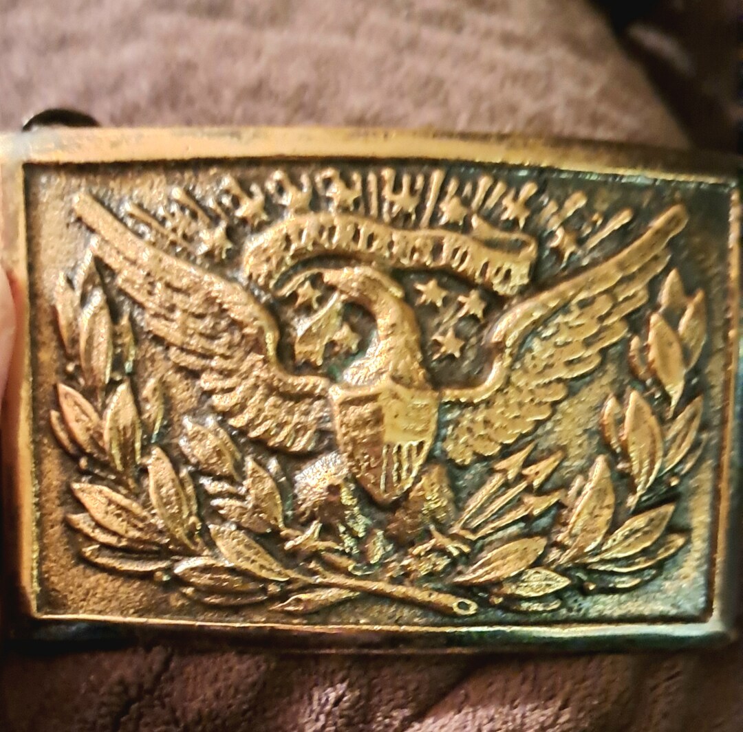 Classic Antique Military Officer Regulation Brass Belt Buckle With ...
