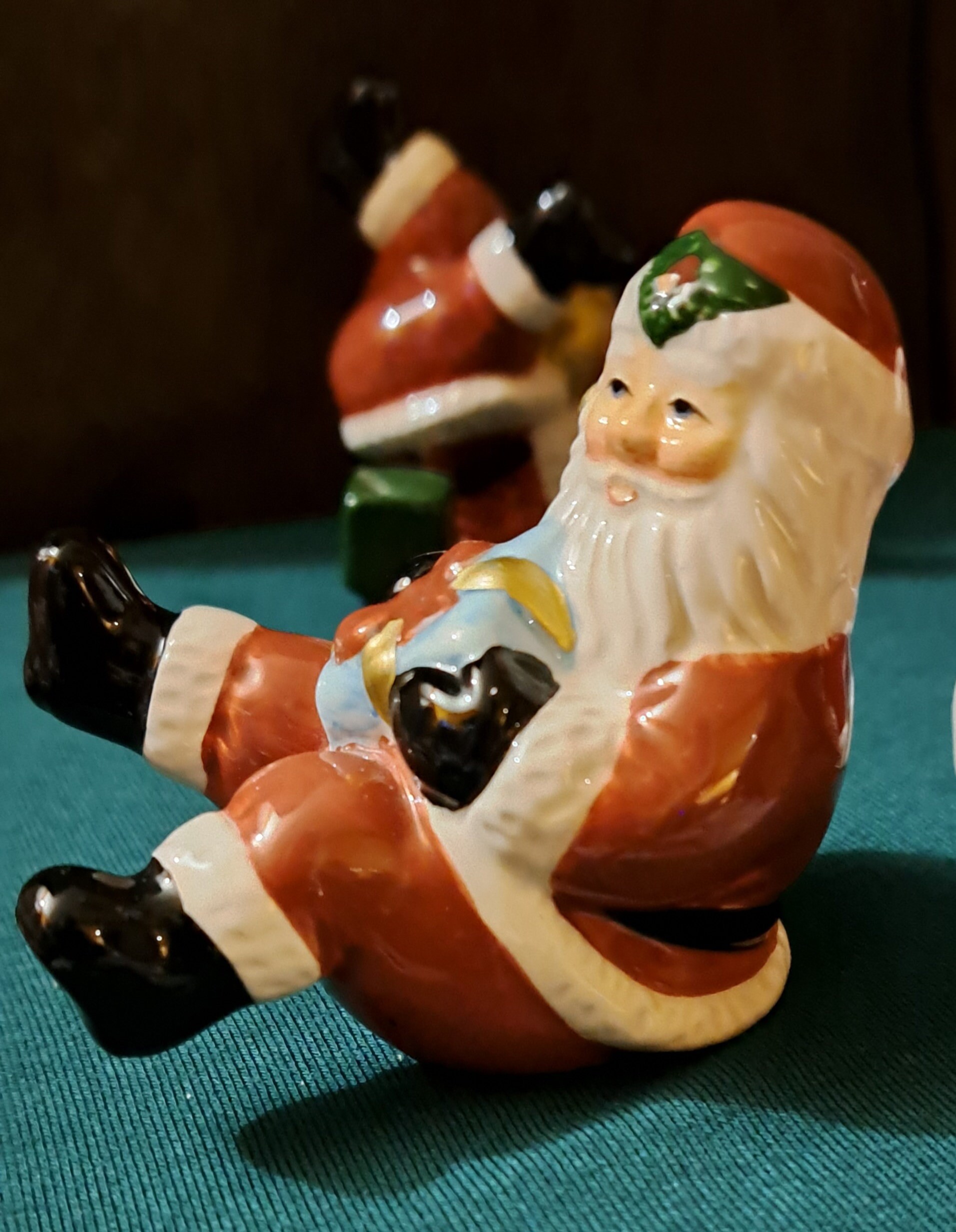 Fitz and Floyd Set of 3 Tumbling Santa New Old Stock - Etsy