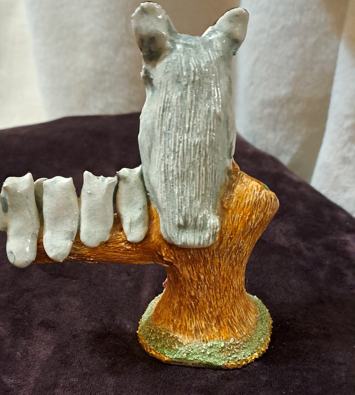 RARE BASIL MATTHEWS Owl Family Figurine: Mother Owl With Owlets Hand ...