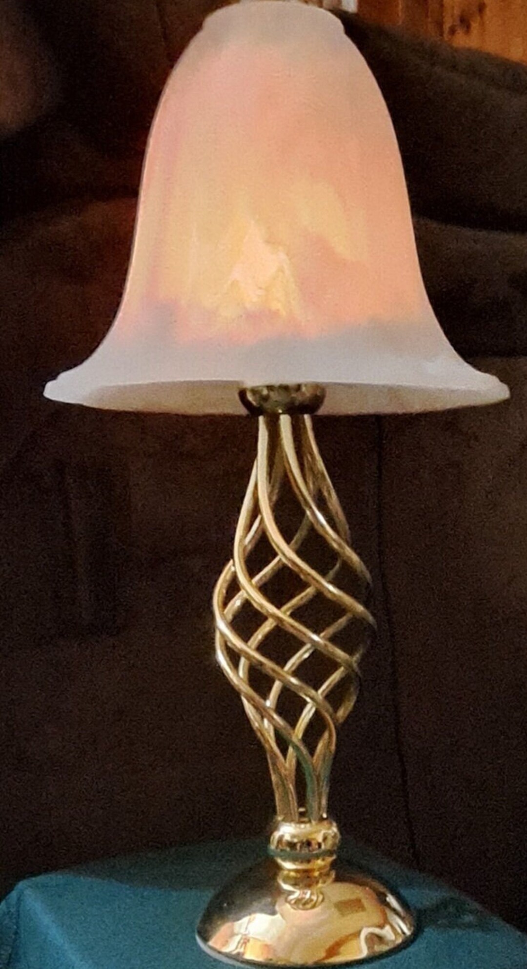 Vintage Solid Brass Tea Lite Lamp by Partylite Paragon Lamp - Etsy