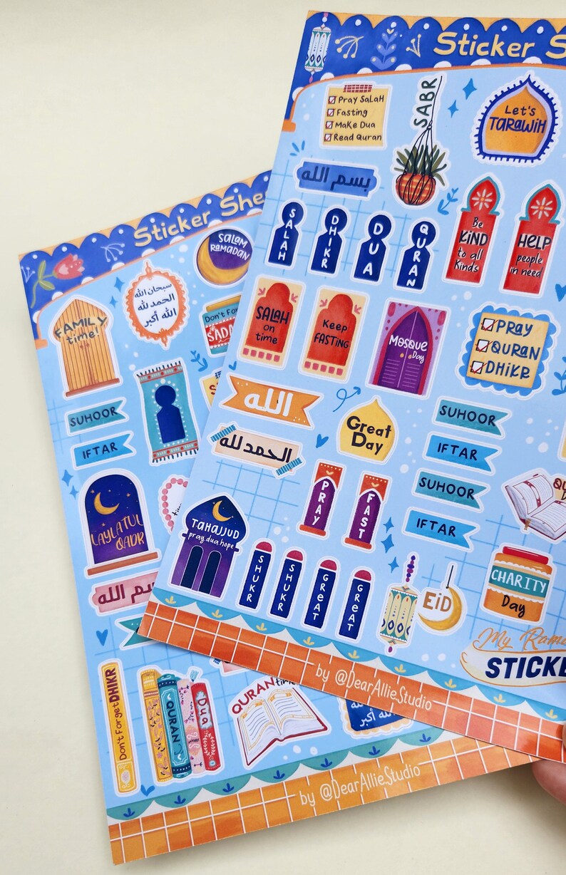 My Ramadan Sticker Sheet Pack of 2 - A5 Size (76 Stickers) | Ramadan ...