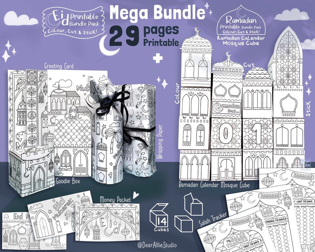 Ramadan and Eid Printable Mega Bundle: Art, Calendar, Tracker (digital ...