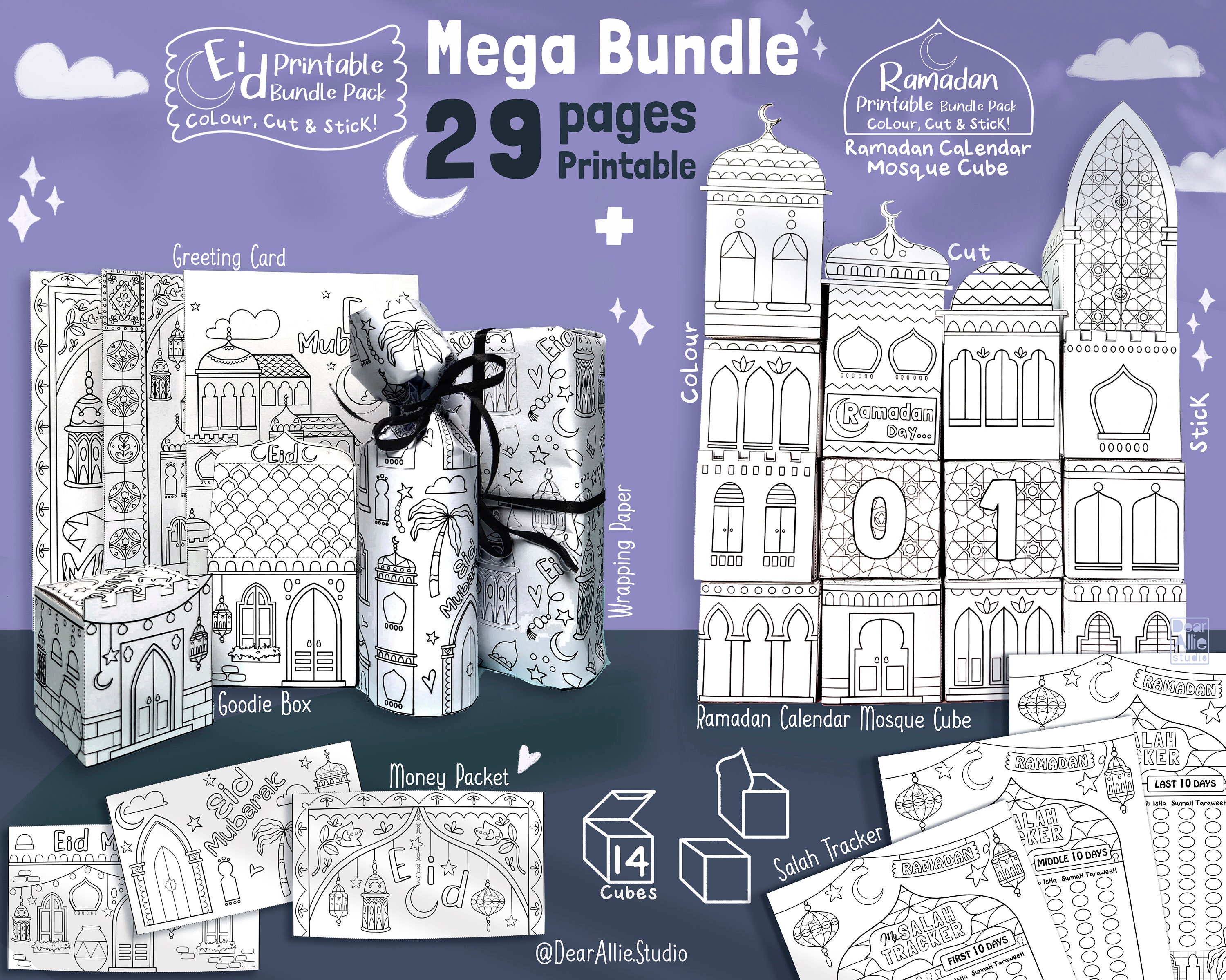 Ramadan and Eid Paper Craft and Kids Activity Mega Bundle: Art ...