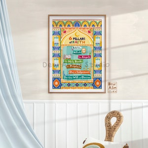Printable 5 Pillars of Islam | 6 Pillars of Faith | Set of 2 DIGITAL ...