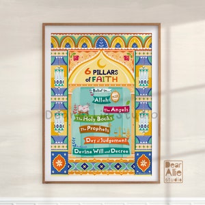 Printable 5 Pillars of Islam | 6 Pillars of Faith | Set of 2 DIGITAL ...