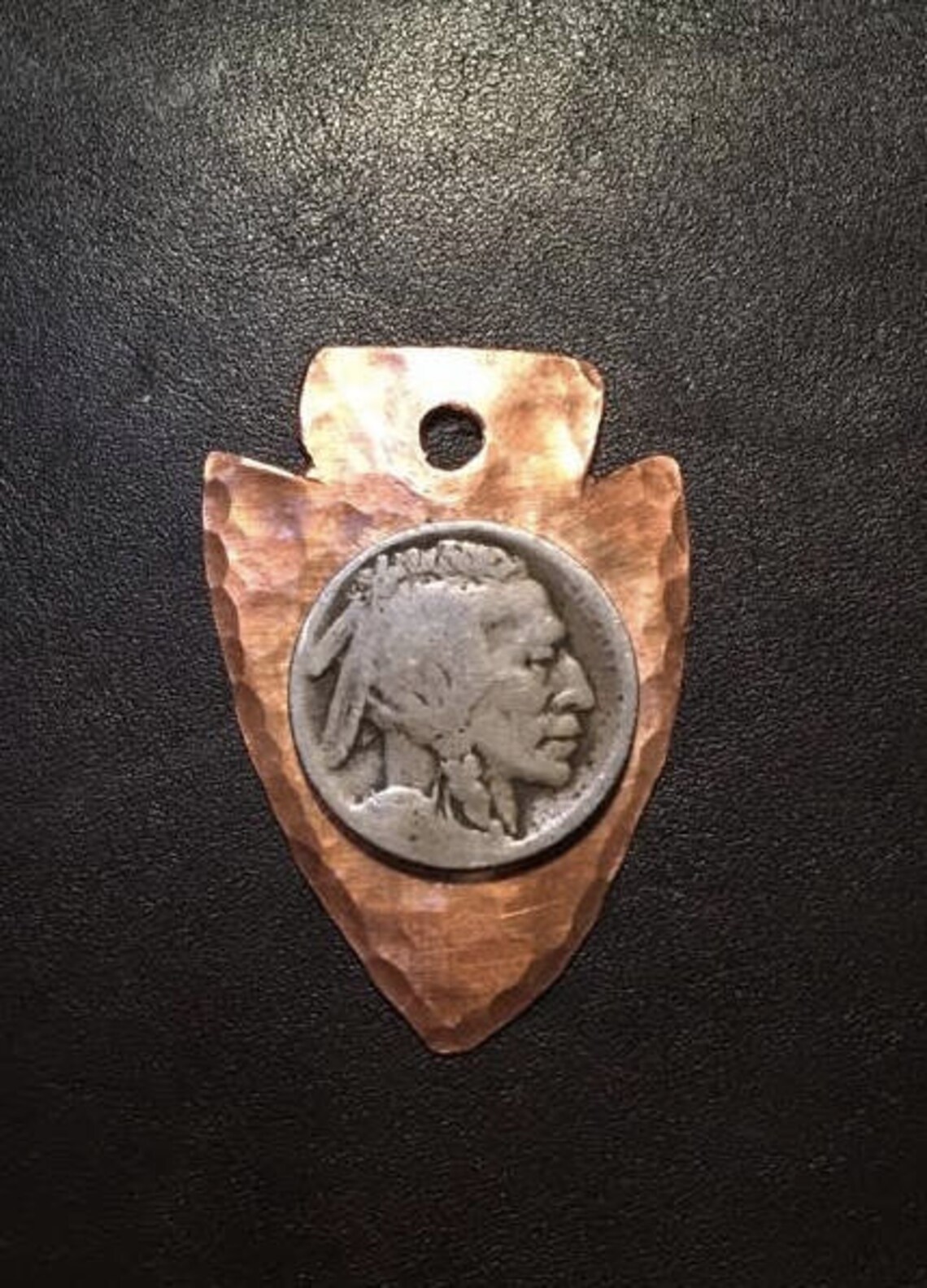 Copper Arrowhead W/ Silver Indian Head/buffalo Nickel | Etsy Norway