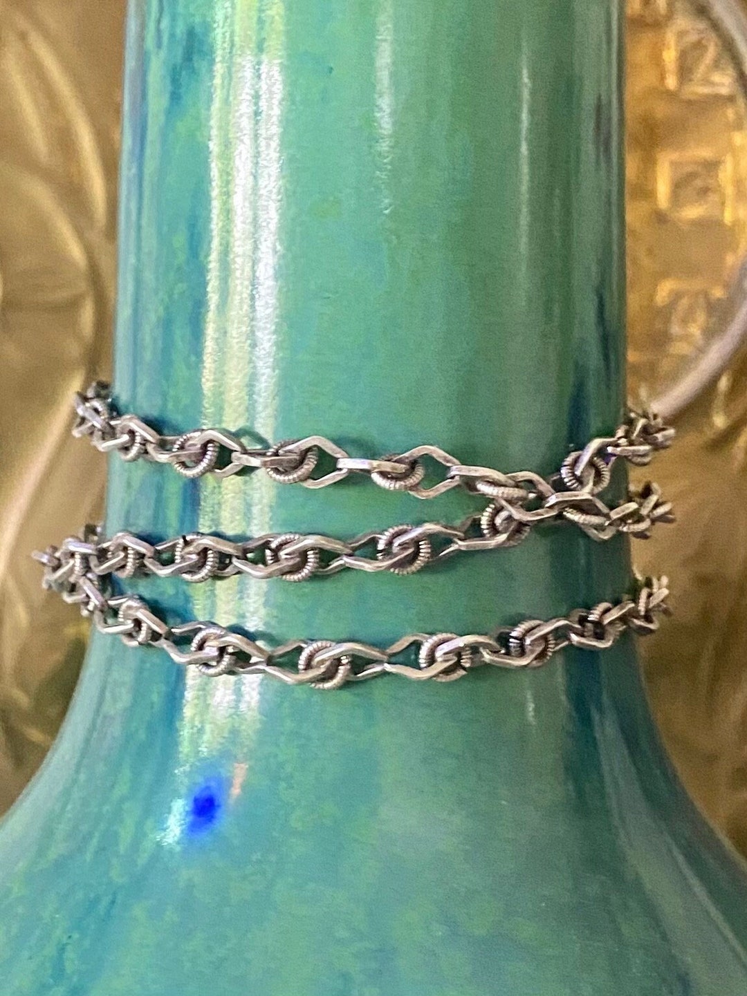 Antique French Silver Fancy Link Chain - Etsy