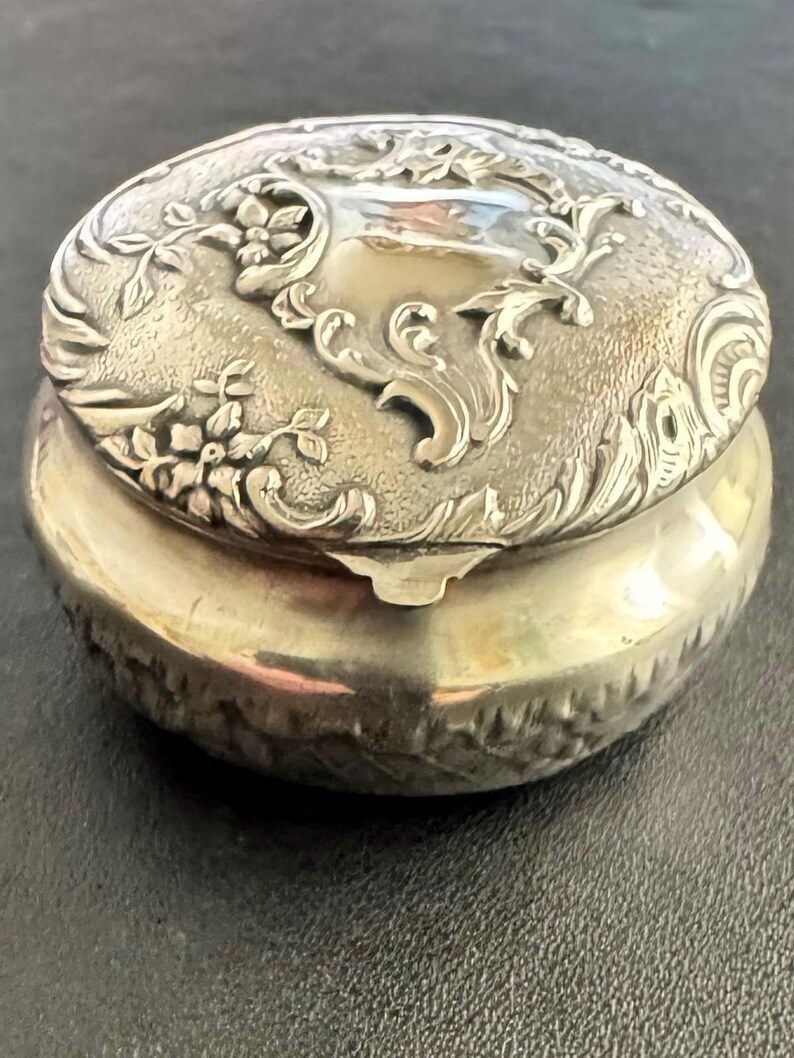 Antique Belle Epoque Edwardian Silver Rococo Pendant Pill Box ...