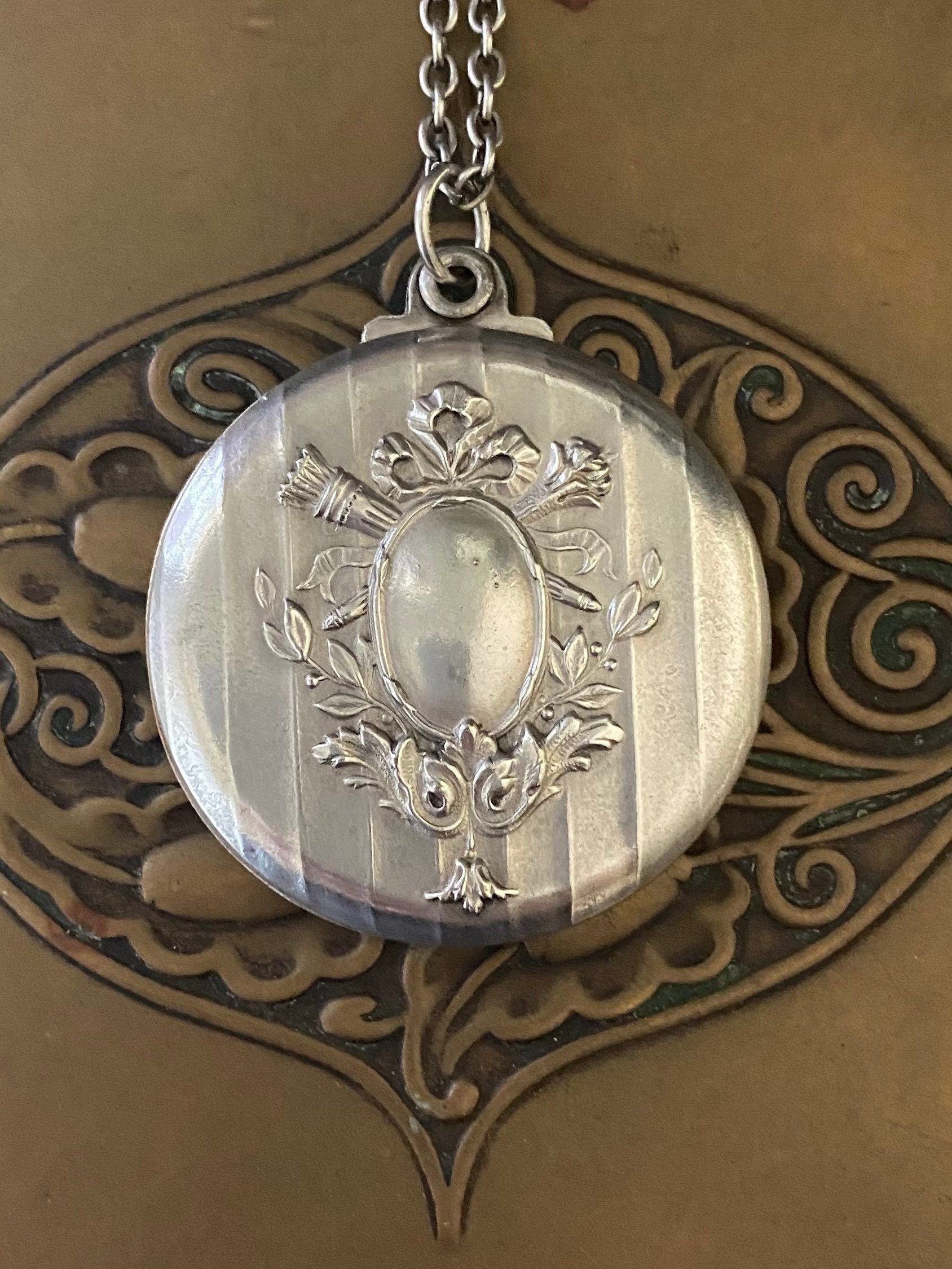 Antique French Slide Locket/mirror - Etsy