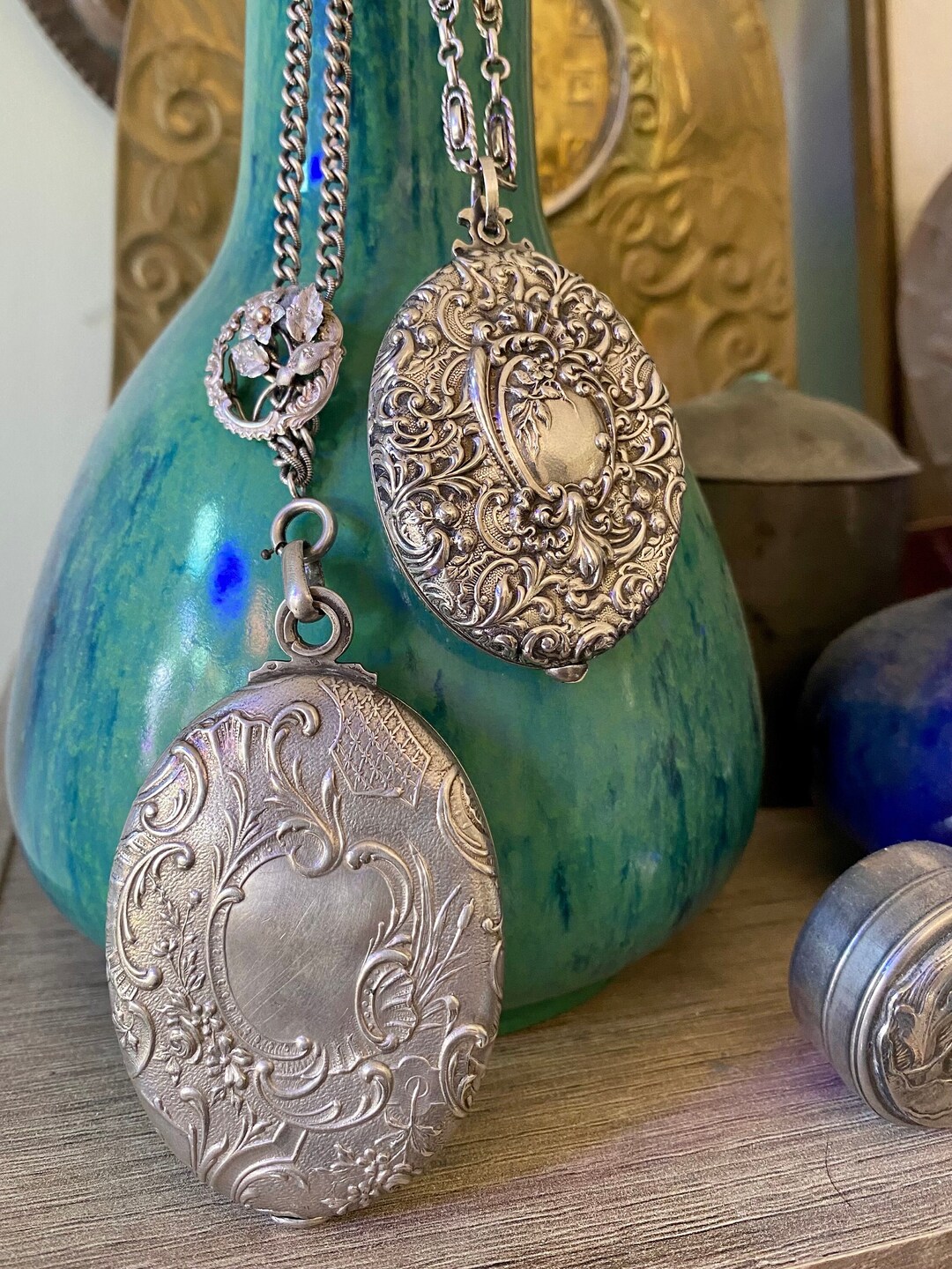 Antique French Silver Large Rococo Style Swing Locket - Etsy