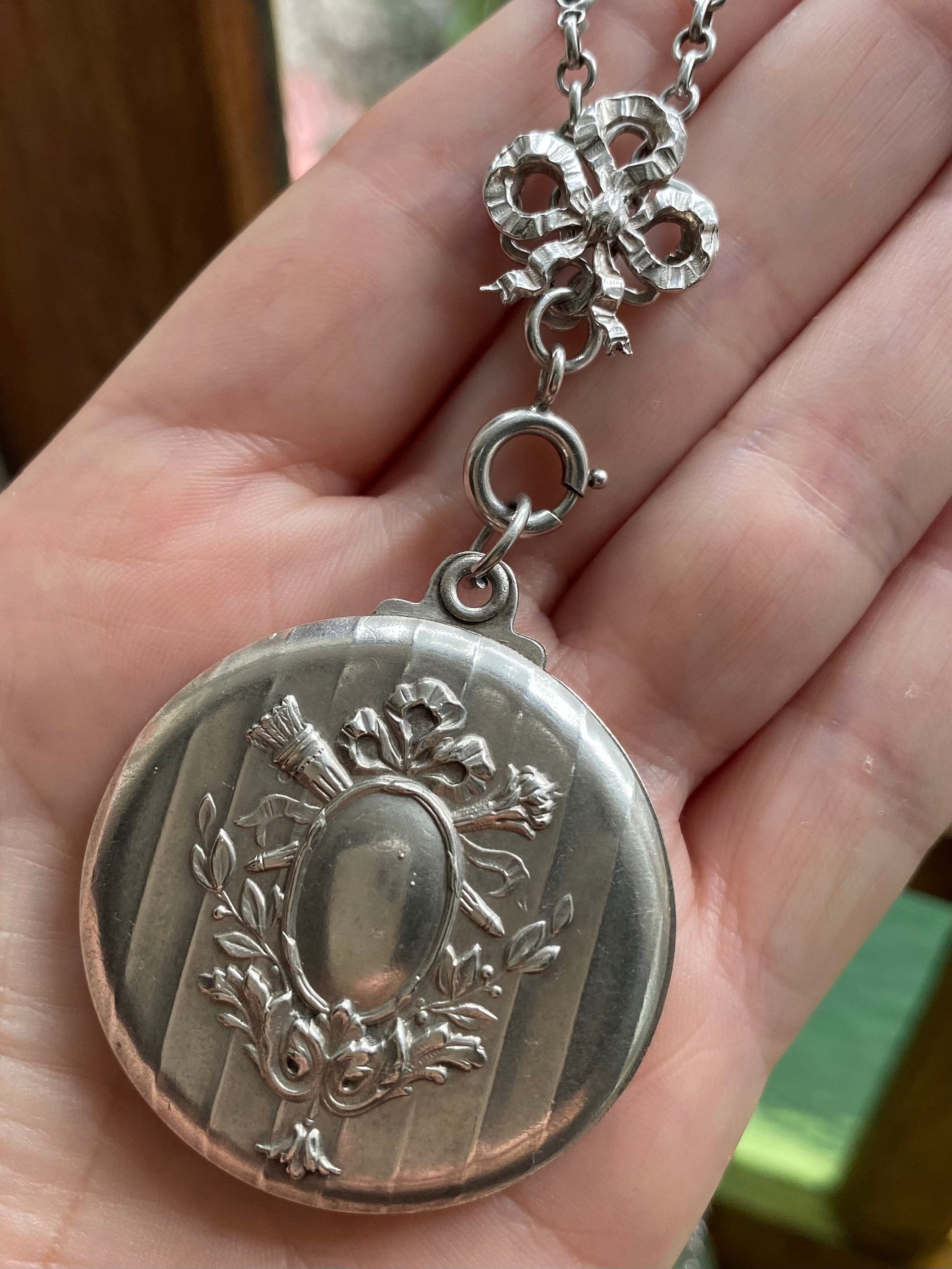 Antique French Slide Locket/mirror - Etsy