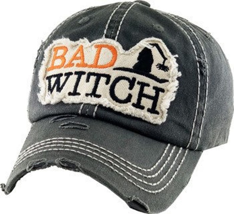 Distressed Bad Witch Baseball Cap Halloween Baseball Cap | Etsy