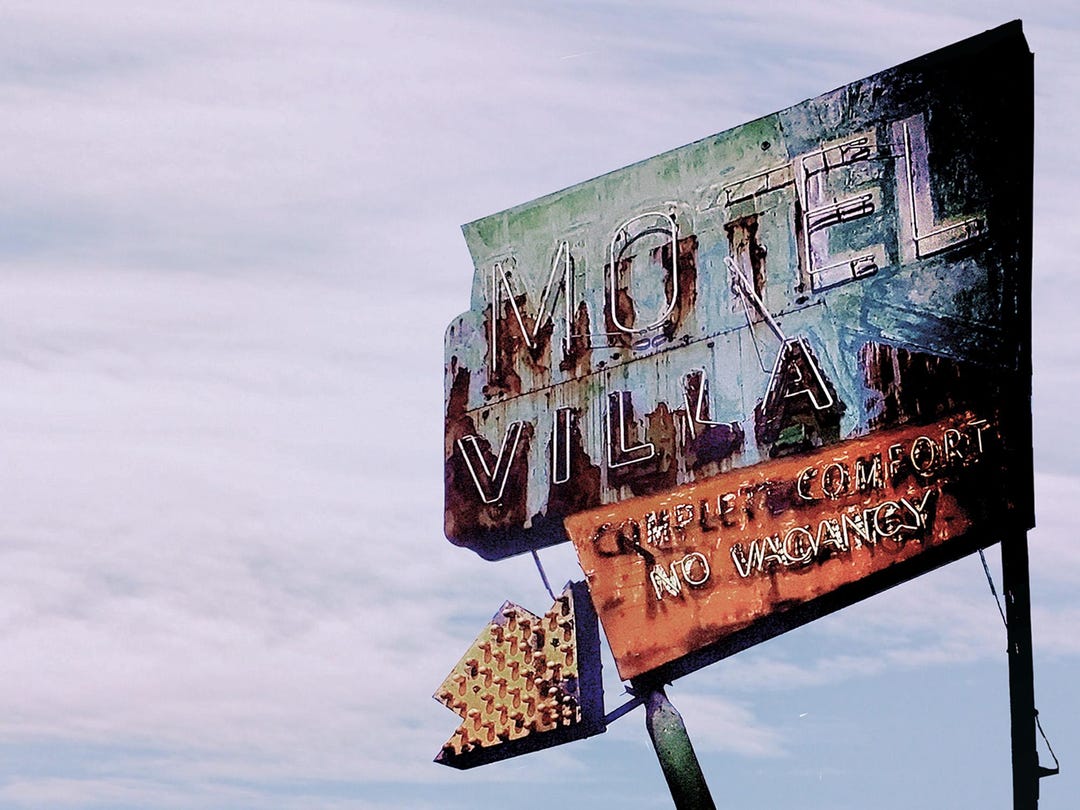 Vintage MCM Neon Motel Sign in Globe, Arizona – Original Photograph ...
