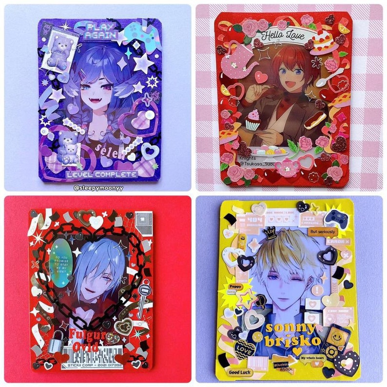 Custom Decorated Toploader Anime Vtuber Enstars - Etsy