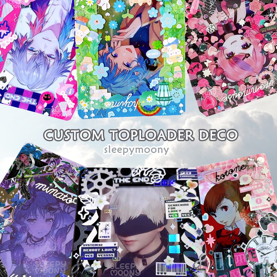 Custom Decorated Toploader | Anime Vtuber Manga Comfort Character - Etsy