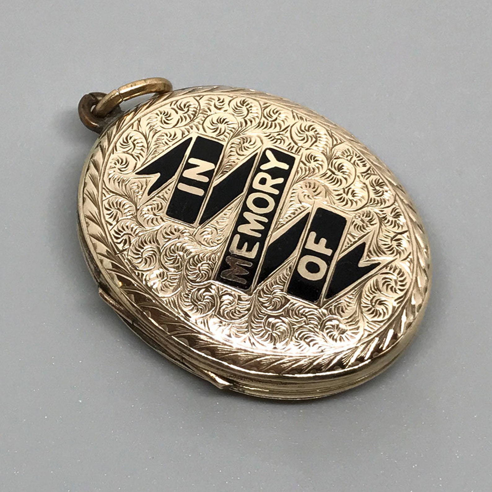 Antique 1880s Victorian 9-12k Gold Mourning Locket With Original ...