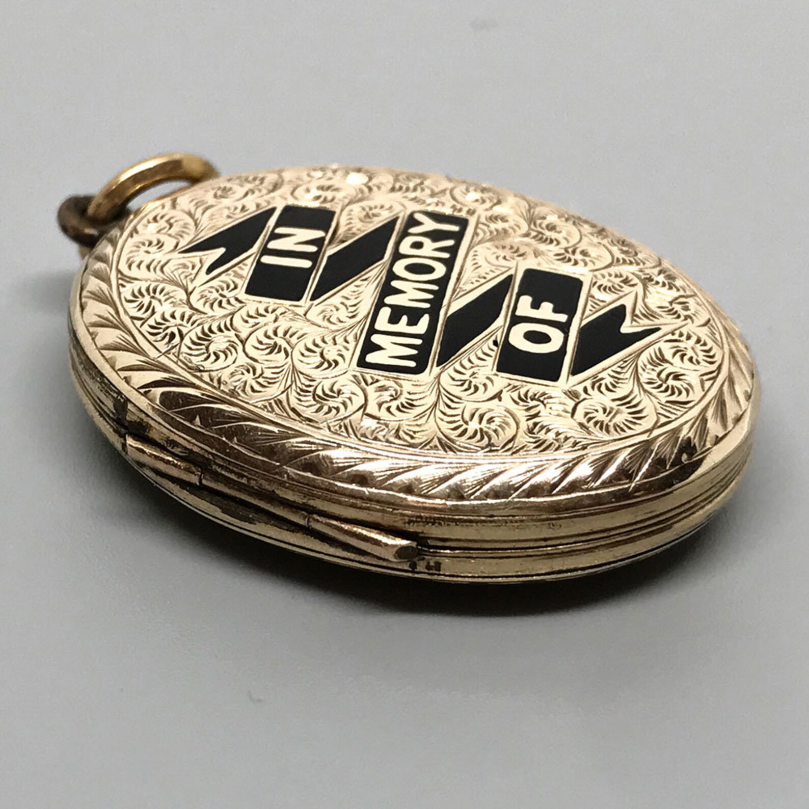 Antique 1880s Victorian 9-12k Gold Mourning Locket With Original ...