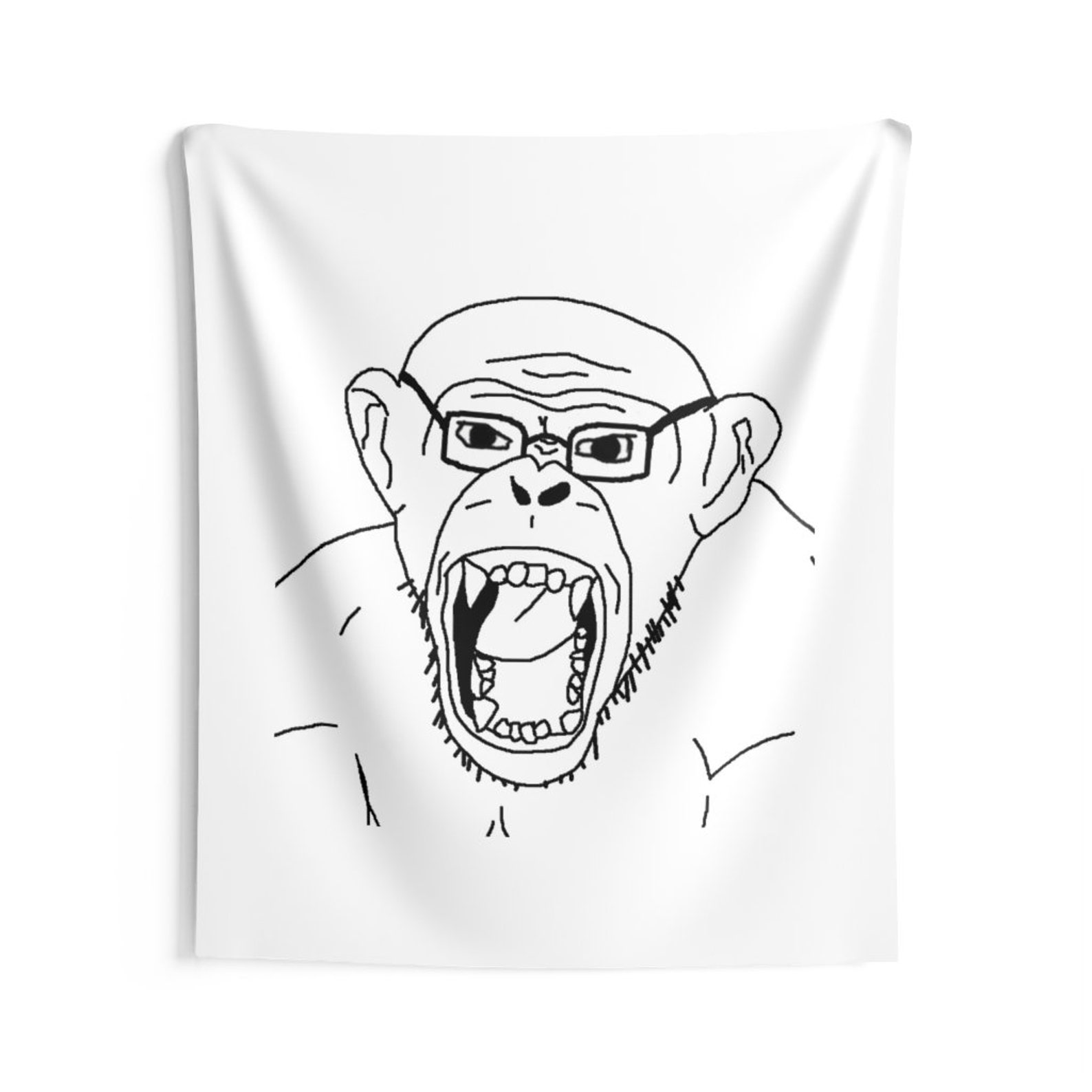 Soy Wojak Wall Tapestry Monkey Soy Meme Funny College Dorm | Etsy