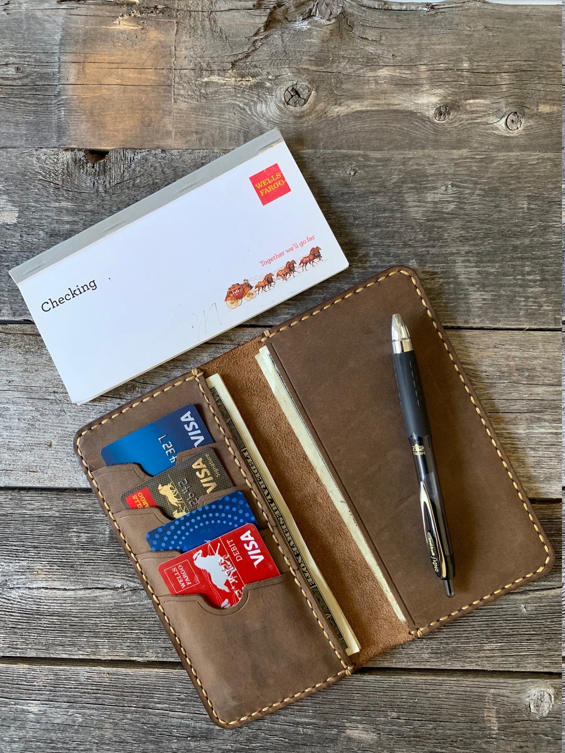 Leather Checkbook Leather Checkbook Cover Checkbook Holder - Etsy