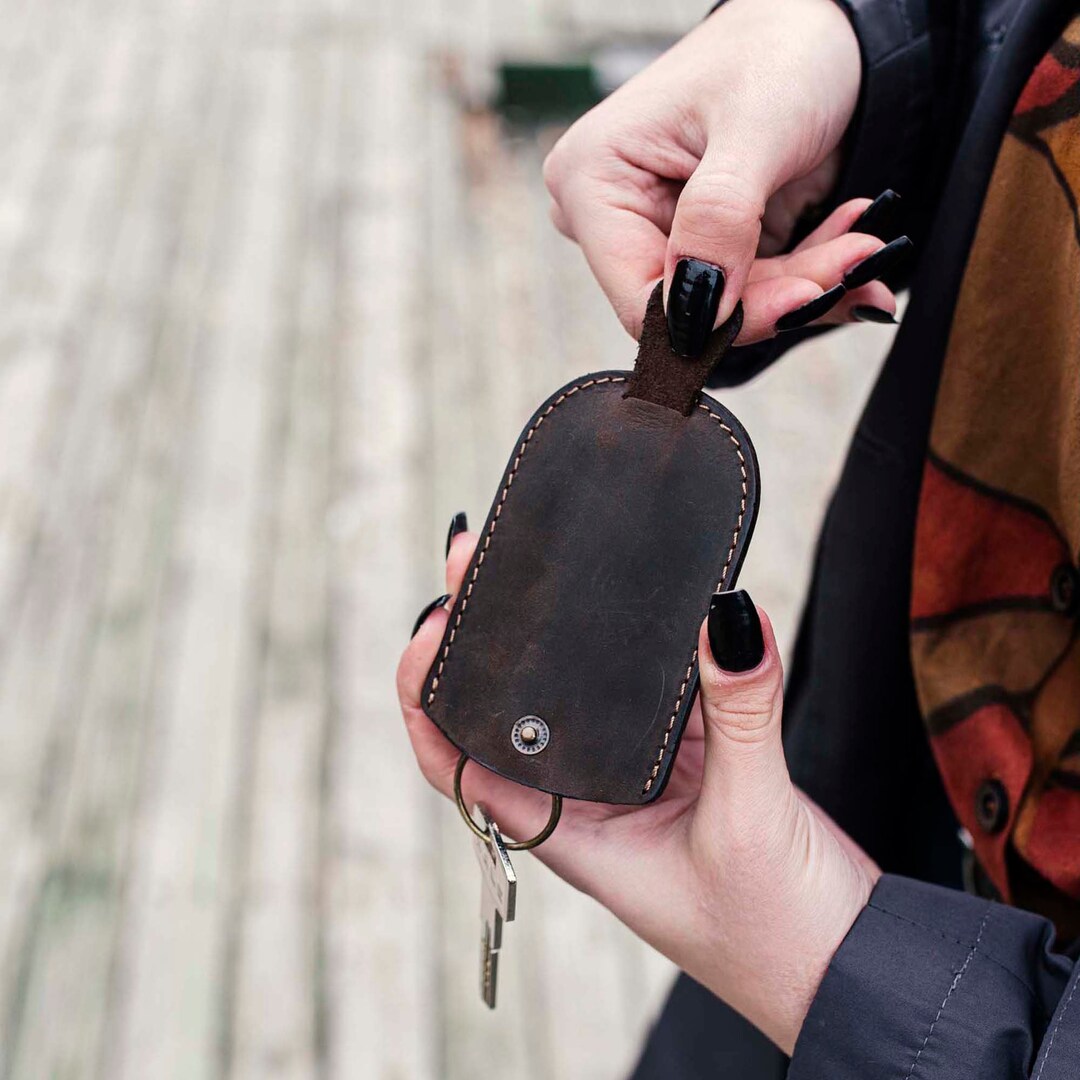 Leather Keychain, Keychain, Handmade Leather Keychain, Genuine Leather ...