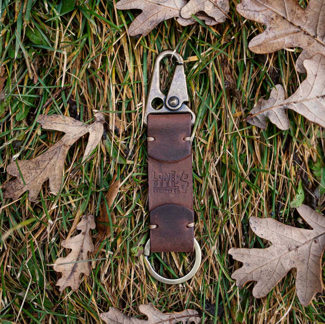 Leather Keychain, Keychain, Handmade Leather Keychain, Genuine Leather ...
