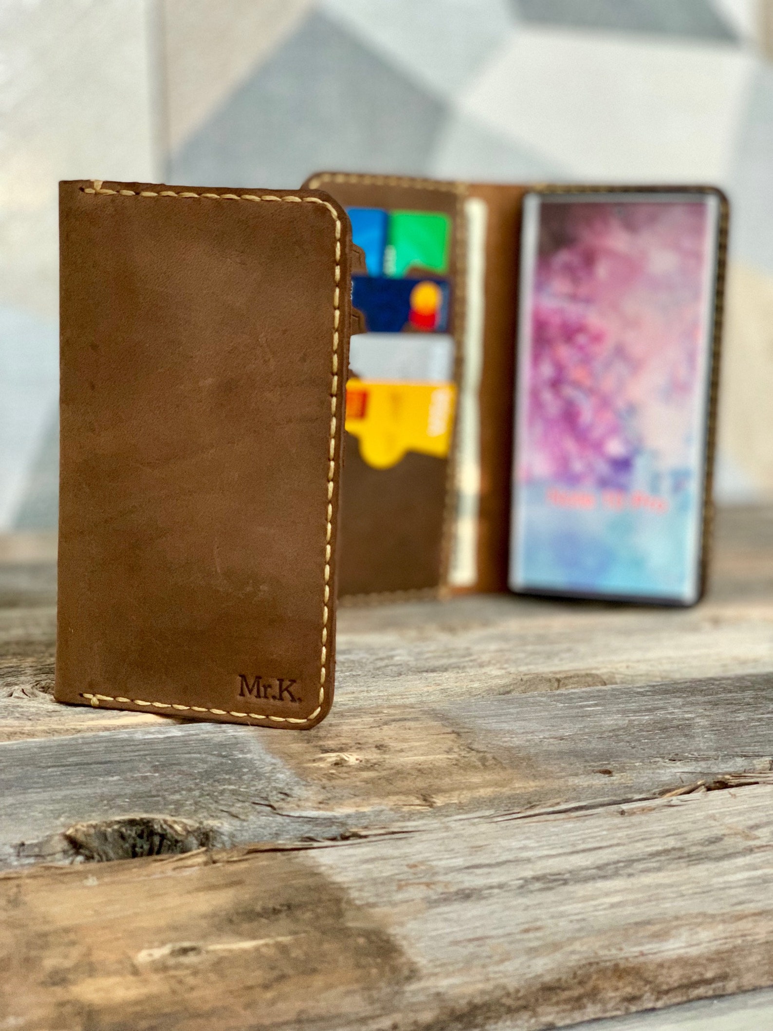 Samsung Galaxy Note 10 Case Leather Wallet Case Handmade | Etsy