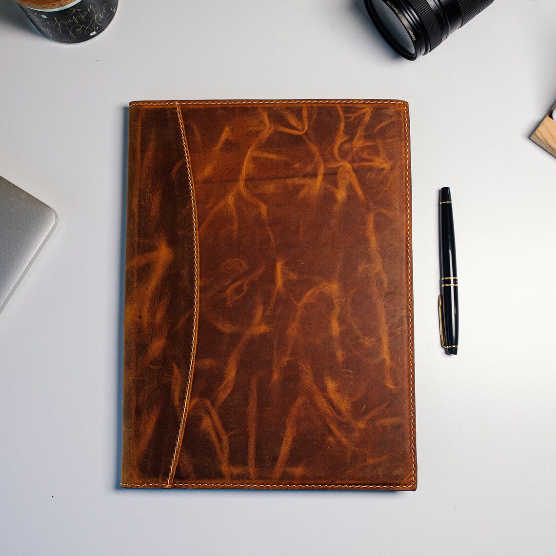 Personalized Leather Journal Case, Luxury Leather Notebook Case - Etsy