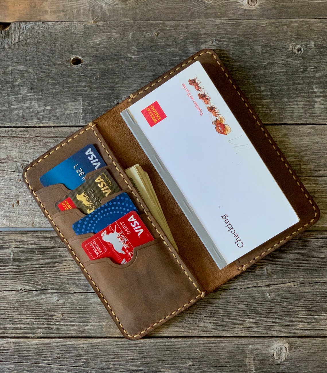 Leather Checkbook Leather Checkbook Cover Checkbook Holder - Etsy