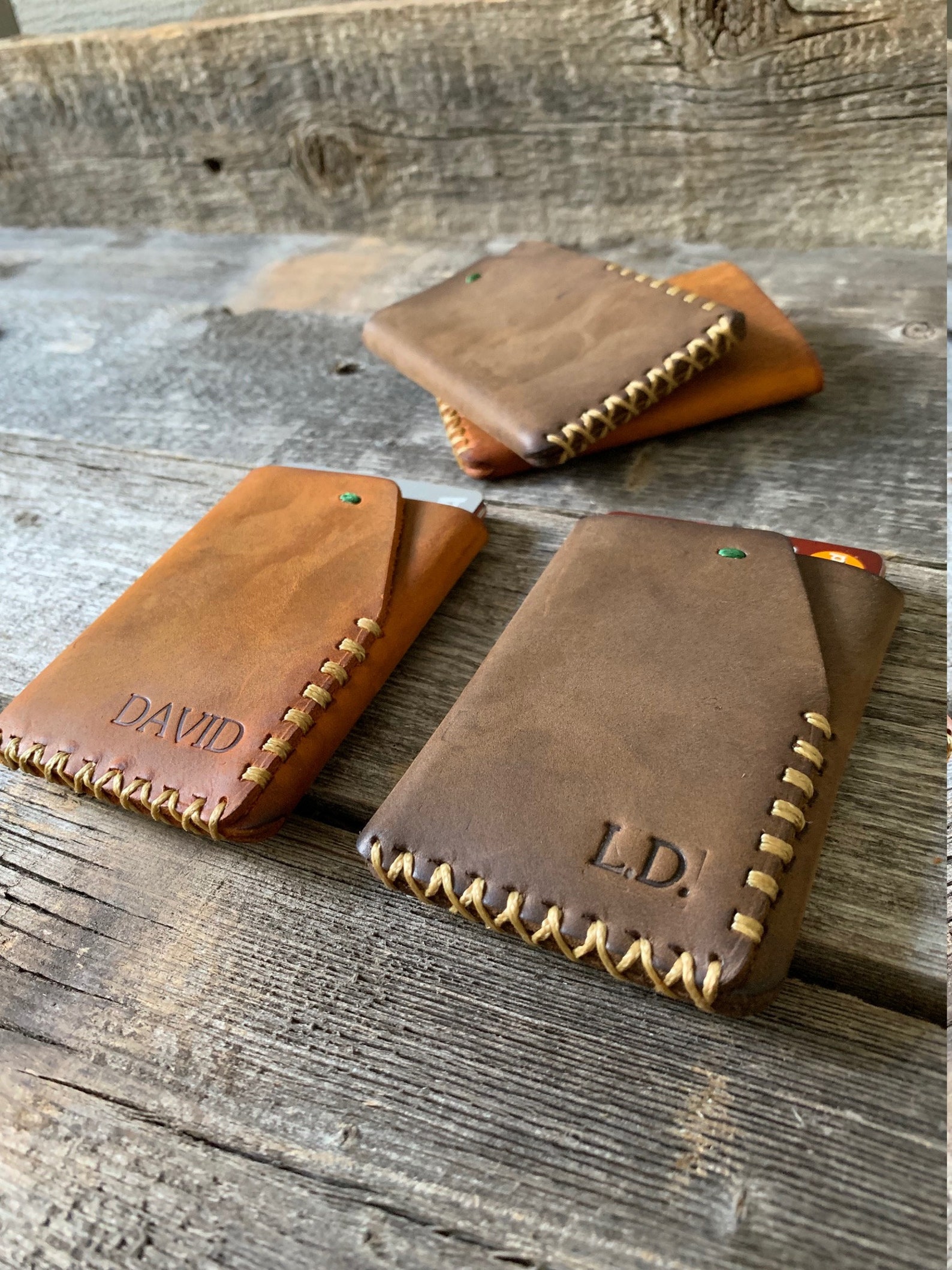 Leather Wallet, Leather Cardholder, Distressed Leather Wallet ...