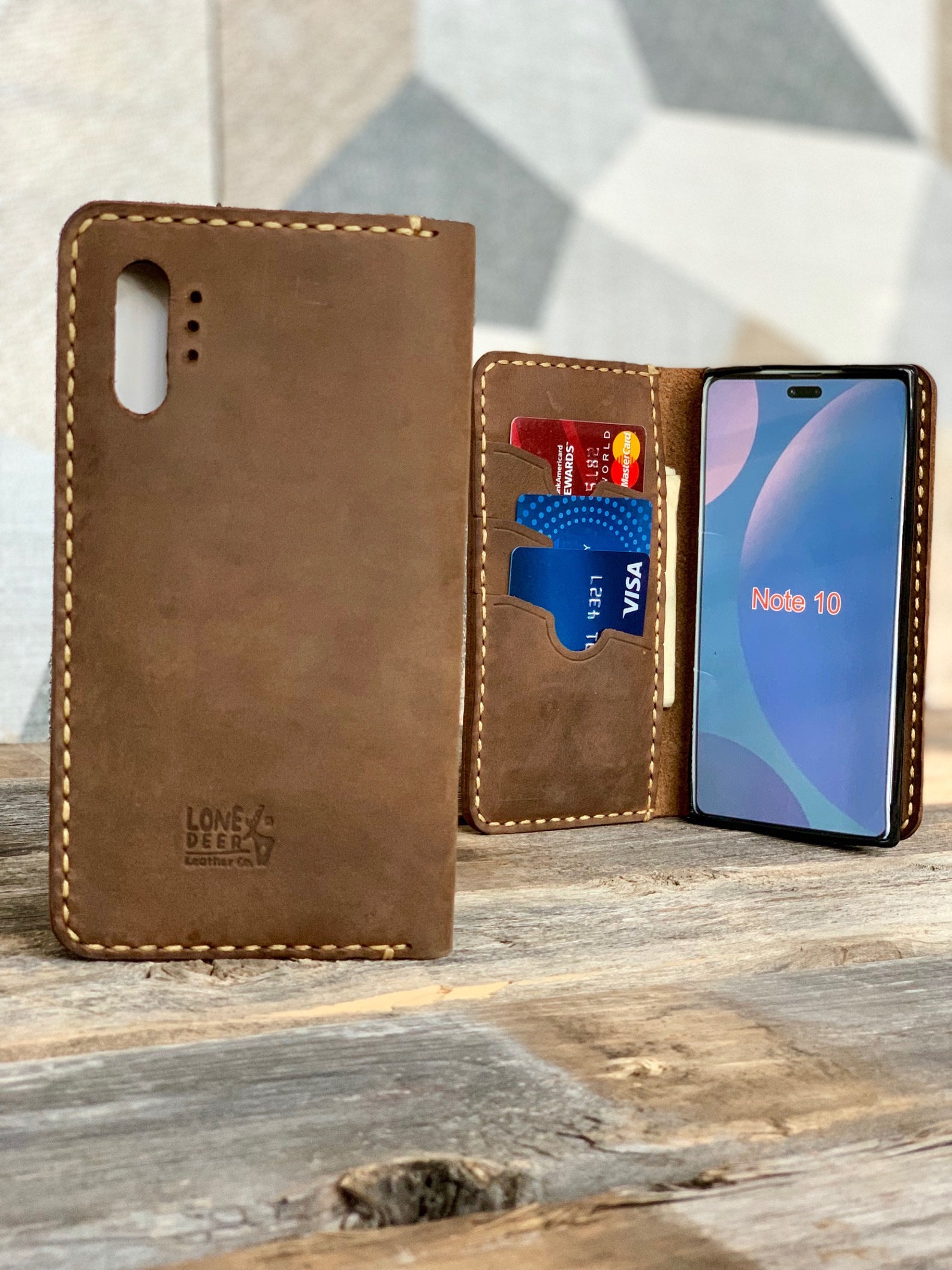 Samsung Galaxy Note 10 Case Leather Wallet Case Handmade | Etsy