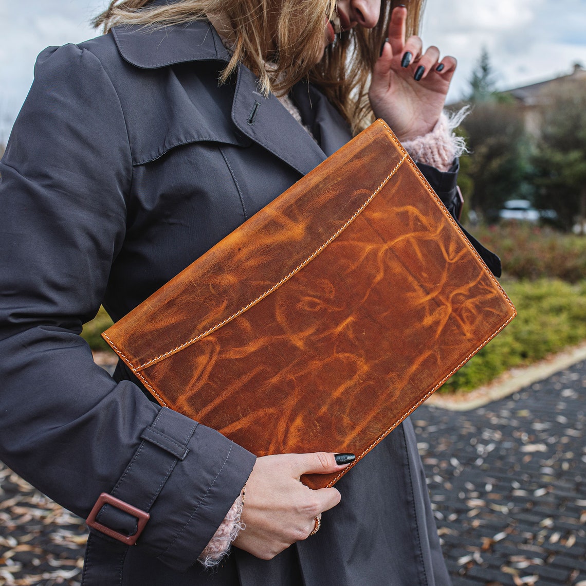 Personalized Leather Journal Case, Luxury Leather Notebook Case - Etsy