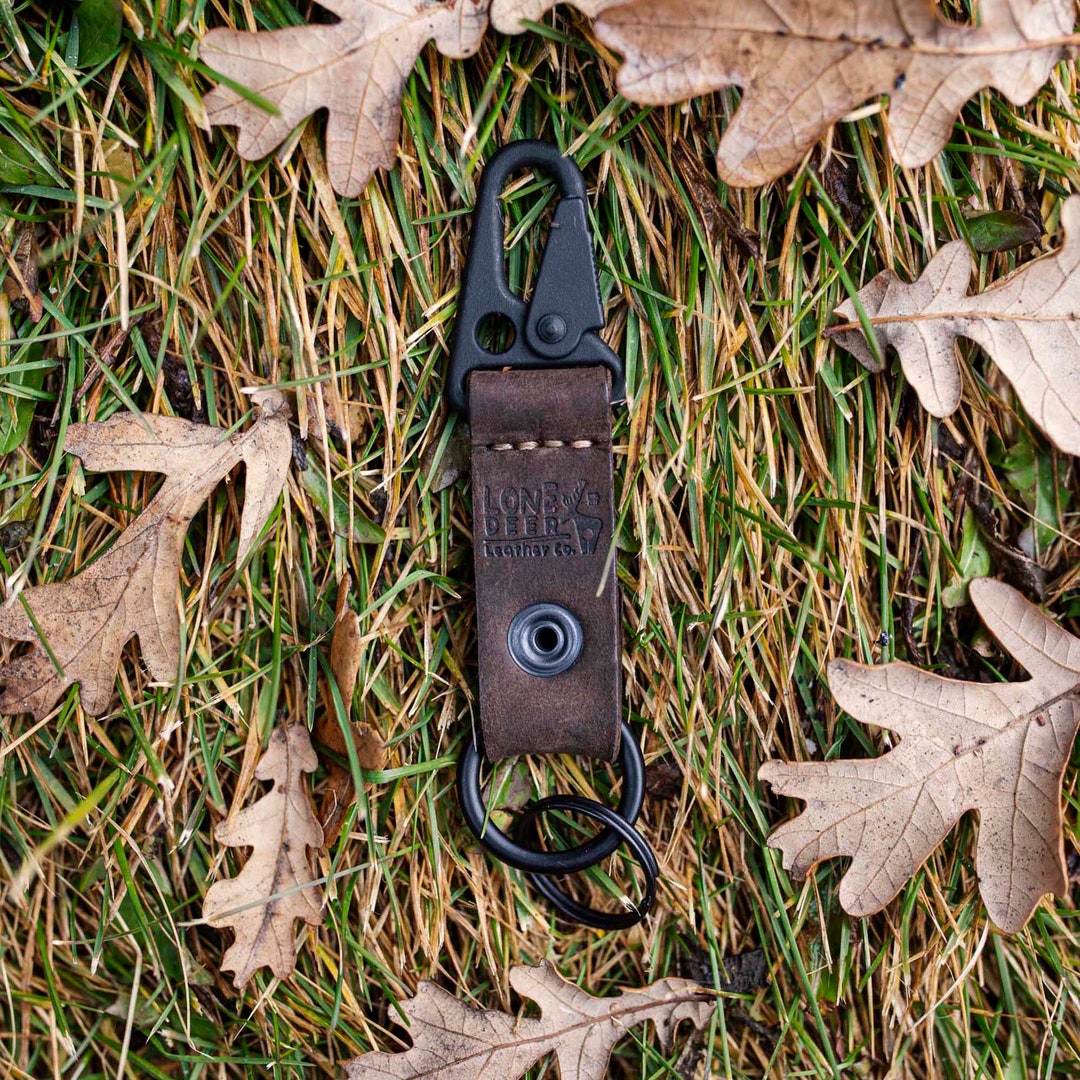 Leather Keychain, Monogram Hand Stamped Keychain; Unique Handstitched ...