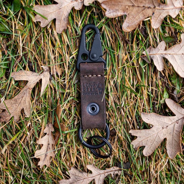 Leather Keychain - Etsy