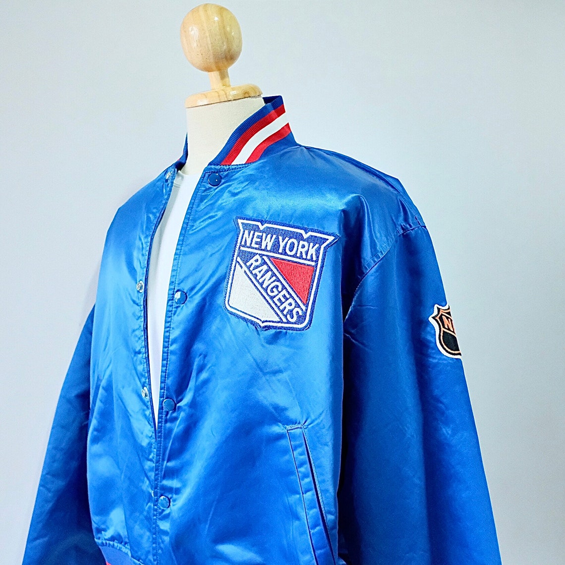 90s New York Rangers Hockey Bomber Jacket size XL | Etsy