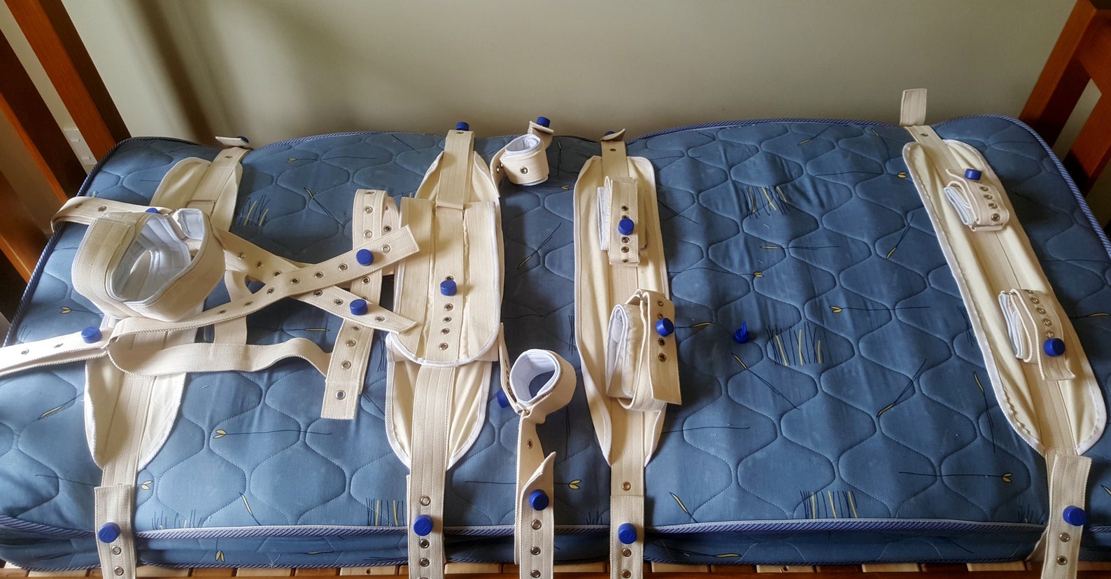 9-Punkt-Segufix-Bett-Rückhalte-Set, Kopf, Schulter, Taille, Handgelenk ...