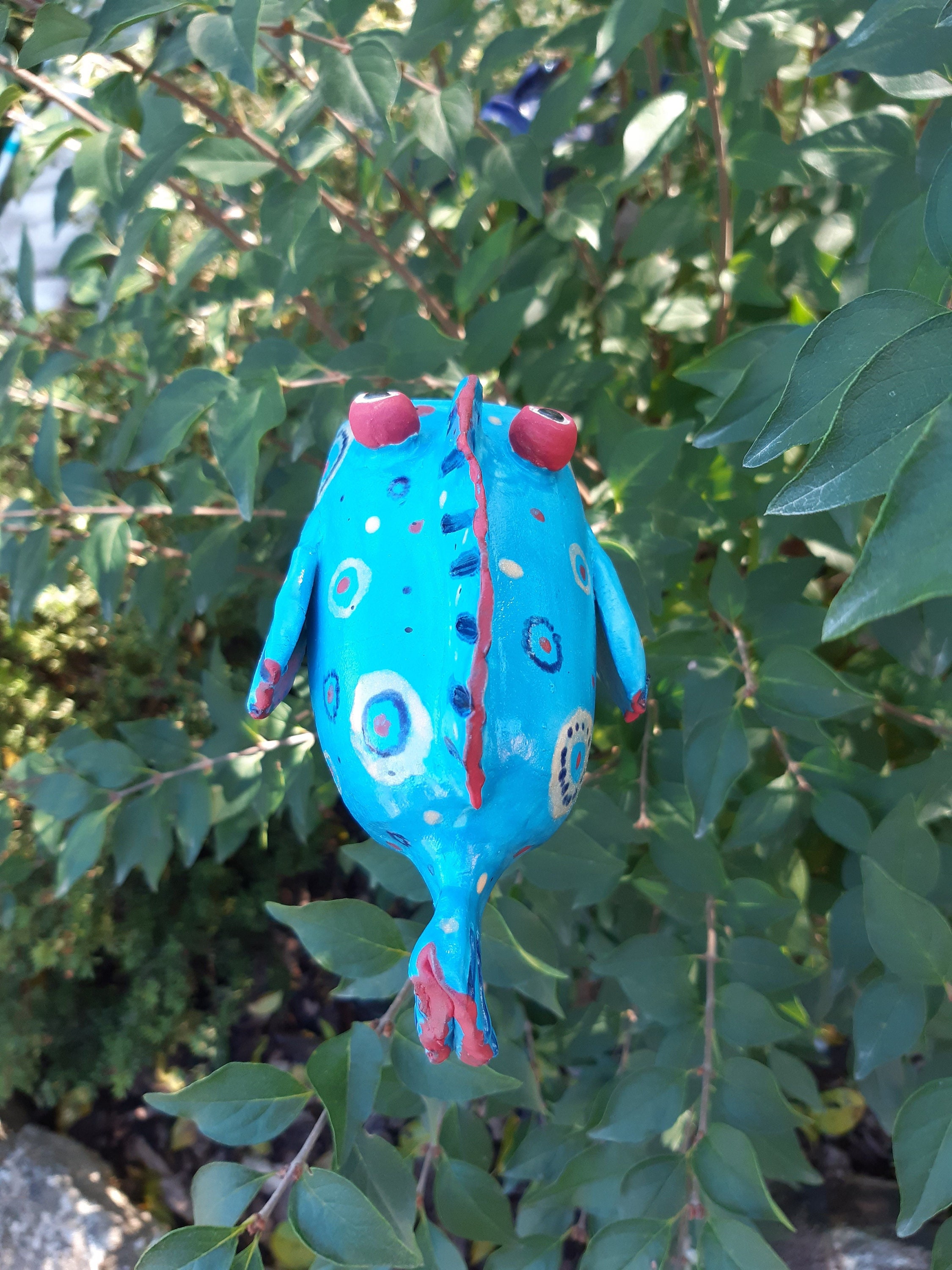 Turquoise Fish With Fish Companion Fence Stool Pond Decoration - Etsy