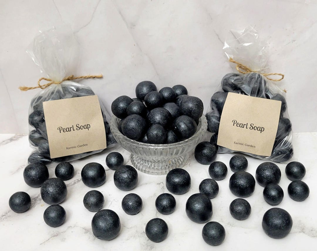 Black Pearl Soap 4 Ounces Small Pearls Large Pearls Midnight Waters - Etsy