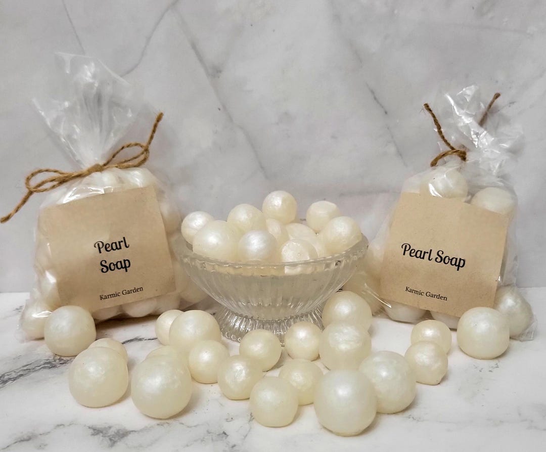 Pearl Soaps - 4oz - Small Pearls - Large Pearls - White Pearls - Etsy
