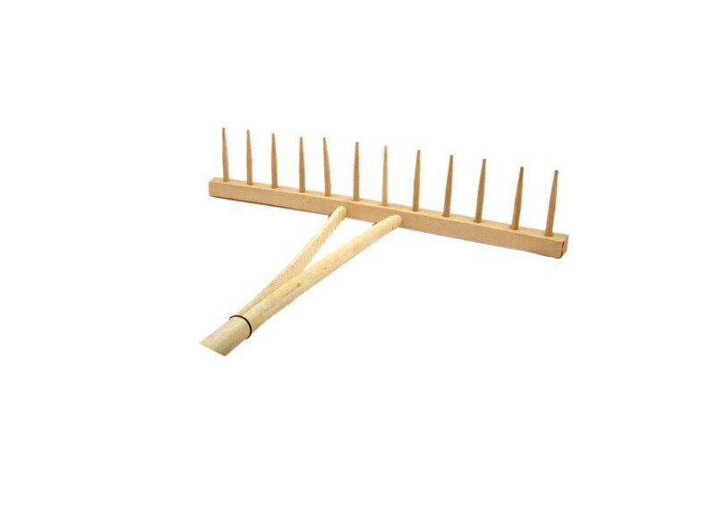 170cm Traditional Wooden Hay Rake Landscape Hay Rake 12 Tines | Etsy