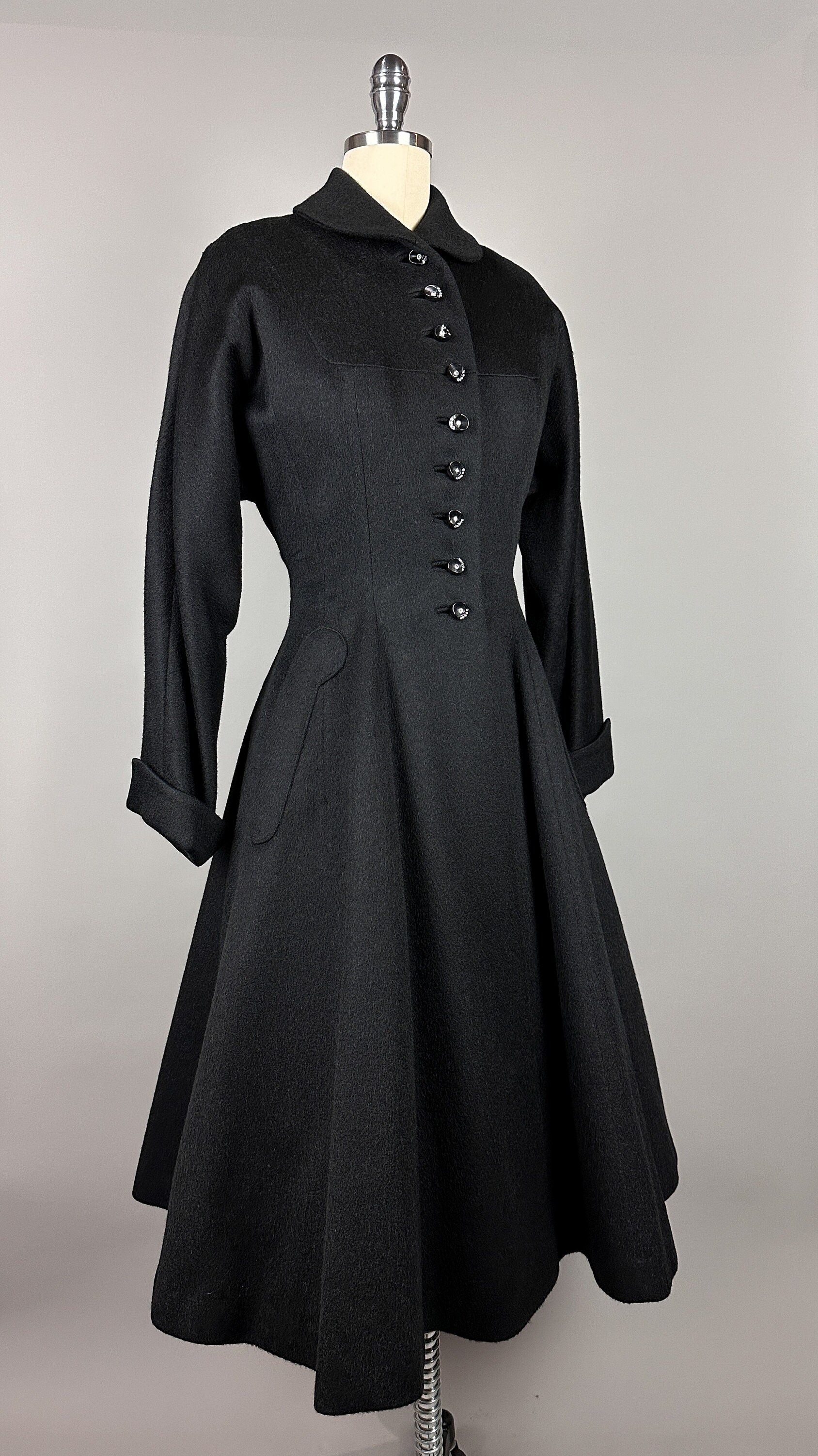 Vintage 1950s Princess Coat by Grinell XS, Small Originl 50s Fit ...
