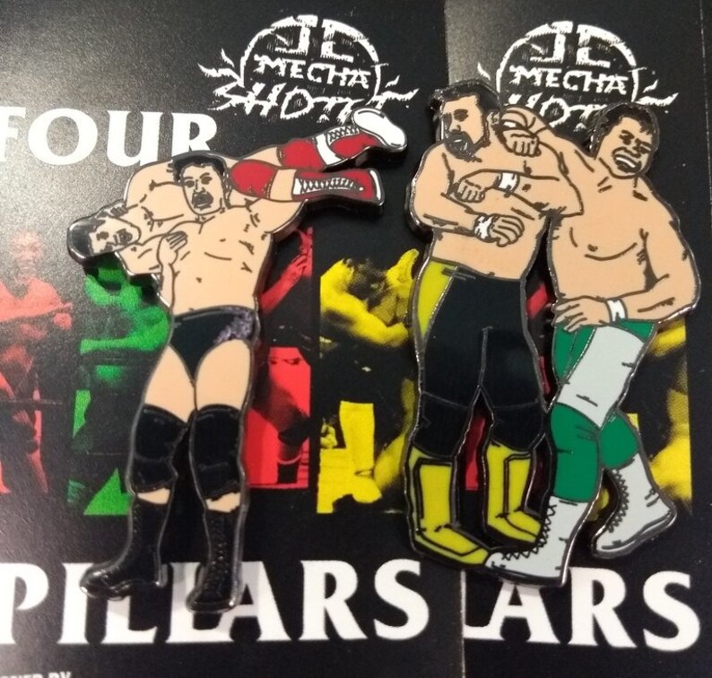 4 Pillars enamel Pins featuring kenta Kobashi Kawada Taue | Etsy