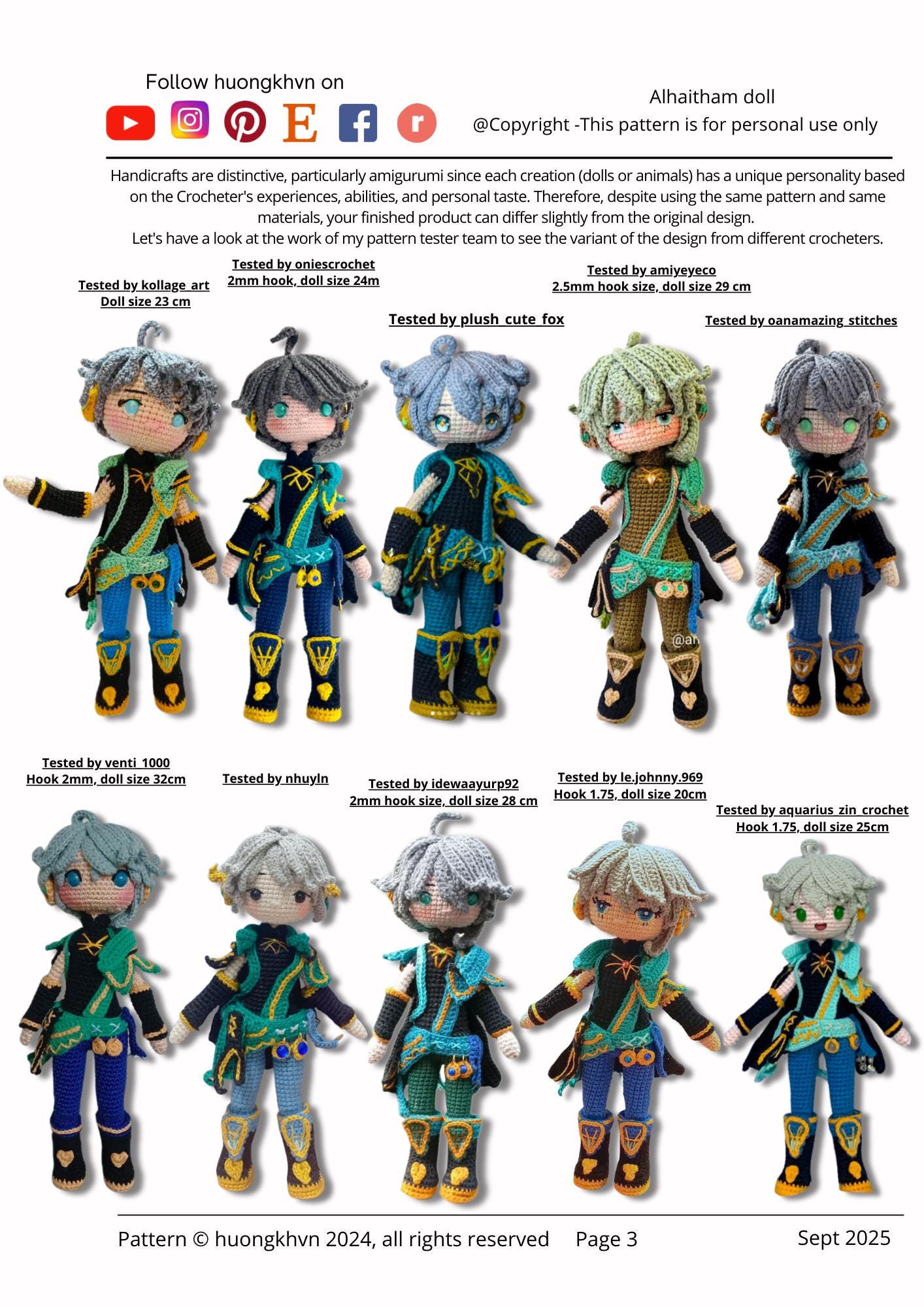 Alhaitham Crochet Pattern, Genshin Impact Amigurumi PDF, Anime Doll ...