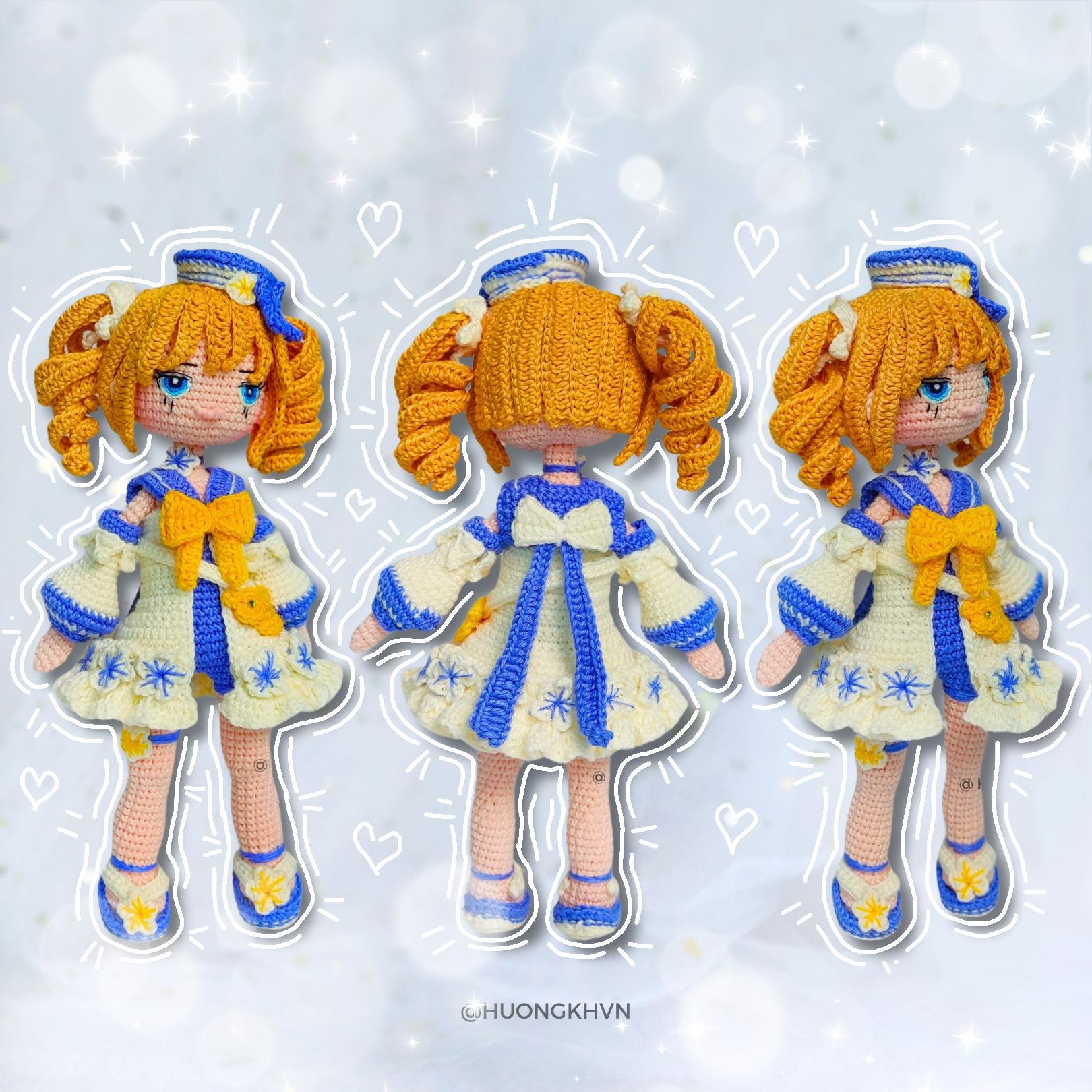 Barbara Crochet Pattern, Genshin Impact Amigurumi PDF, Anime Chef Doll ...