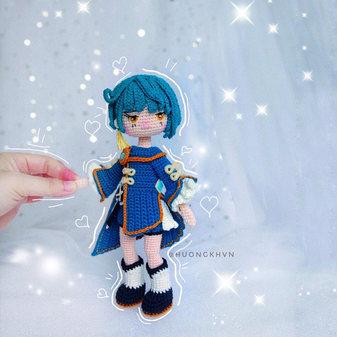 Crochet Xingqiu Doll Pattern: Genshin Impact Amigurumi (PDF Pattern) - Etsy