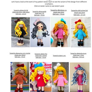 Crochet Mini Sara Doll Pattern, Sara Amigurumi Doll , Pdf Crochet Doll ...